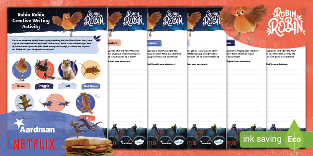 FREE! - Netflix: Robin Robin - Creative Writing Activity [Ages 7 - 11]