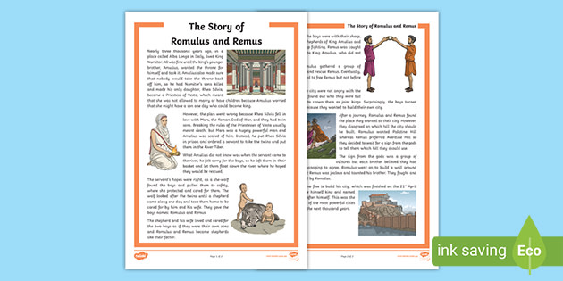 Romulus and Remus Short Story (Teacher-Made)
