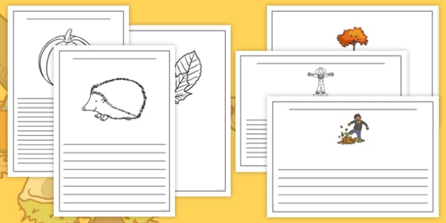 Autumn Writing Frames