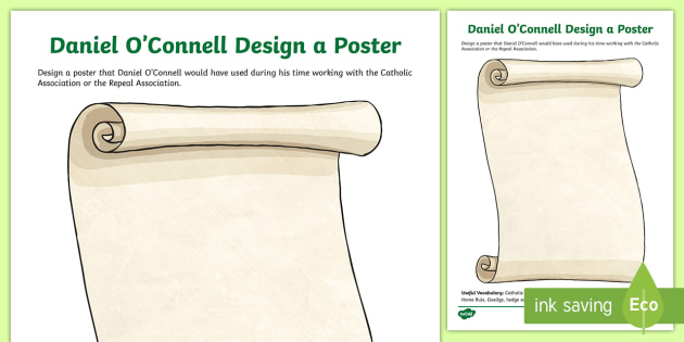 Daniel O'Connell Design a Poster Activity (teacher made)