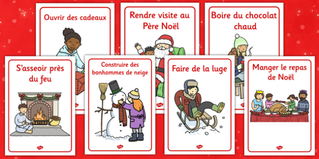 Winter Activities Posters French (teacher made)