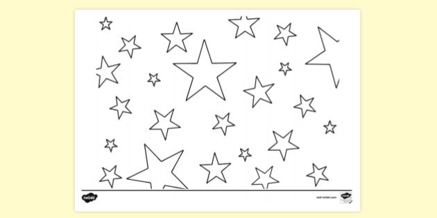 FREE! - Stars Colouring Page to Print | Colouring Sheets