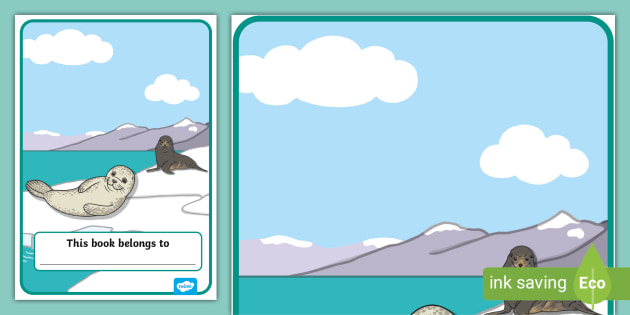 FREE! - Seal Themed Book Cover (teacher made)