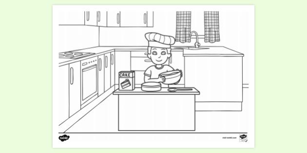 FREE! - Baking Colouring | Colouring Sheets (teacher made)