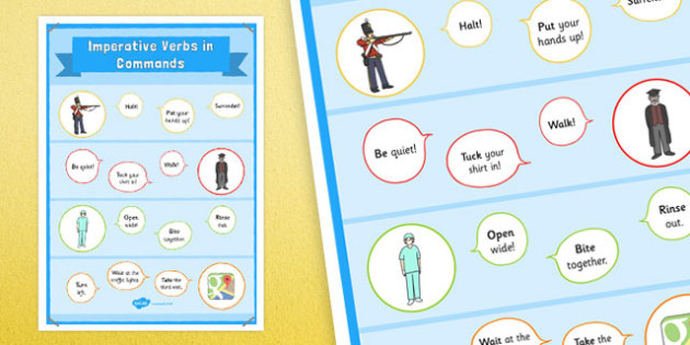 Imperative Verbs In Commands Poster