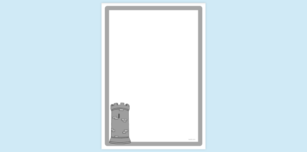 FREE! - Simple Blank Tower Page Border | Page Borders | Twinkl