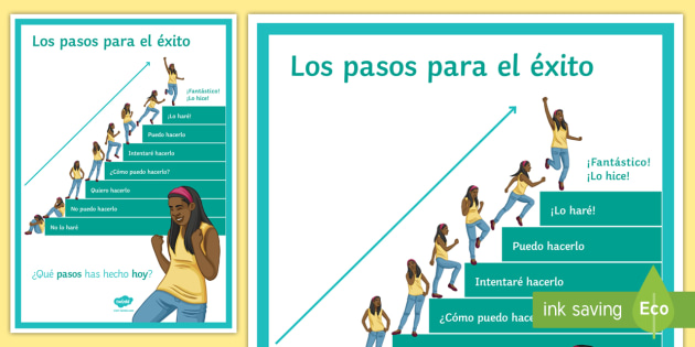 Steps to Success Display Poster Spanish (teacher made)