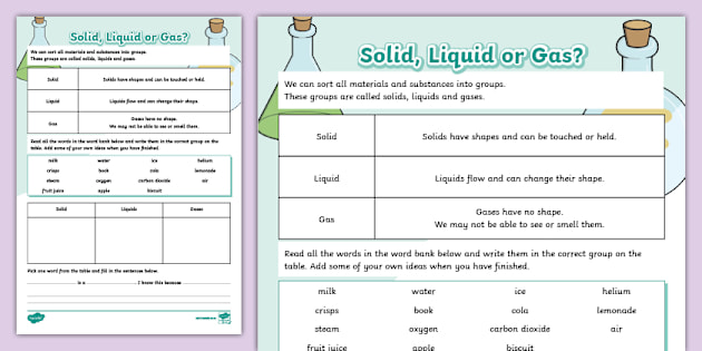 Solids Activities | twinkl.com.au