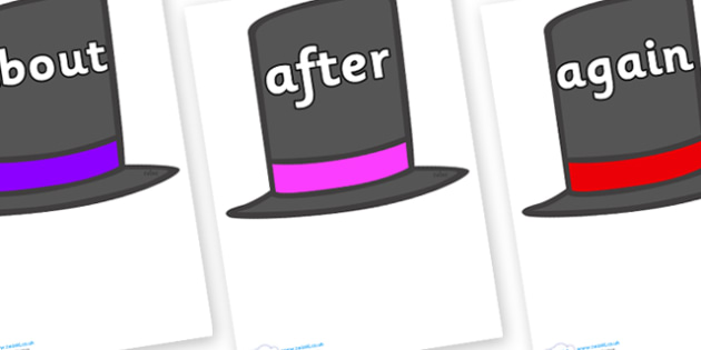 FREE! - KS1 Keywords on Top Hats (teacher made)
