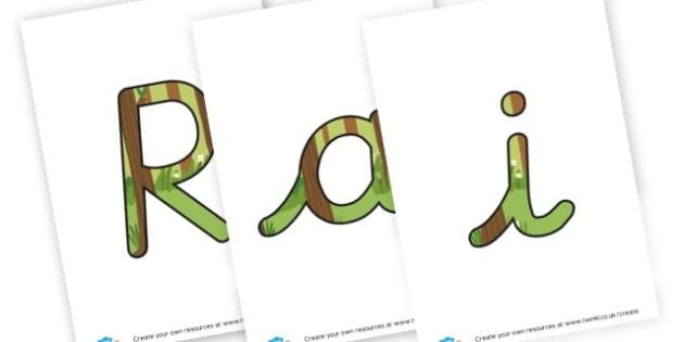 Rainforest Display Letters | twinkl.com.au