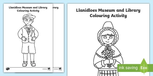 Llanidloes Museum and Library Colouring Activity | Twinkl