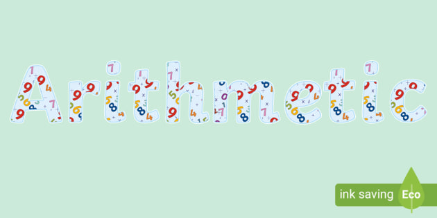 Arithmetic Display Lettering - Twinkl - Maths - KS2