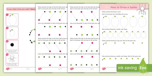 Simple Spider Drawing | Step by Step | Twinkl (Teacher-Made)