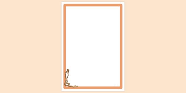 FREE! - Simple Blank Cross Necklace Page Border | Twinkl