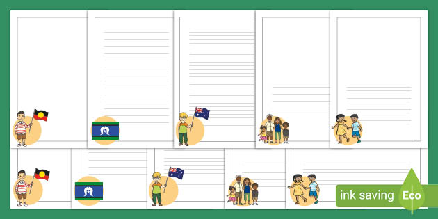 Indigenous Australian Page Borders | Writing Frames | Twinkl