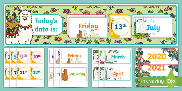 Llama Calendar (teacher made)
