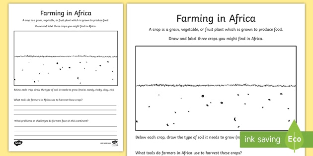 Farming in Africa Research Worksheet / Worksheet