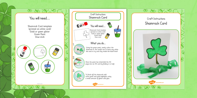 Shamrock Card Craft Instructions