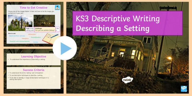 Describing a Setting Cover Lesson Pack (teacher made)