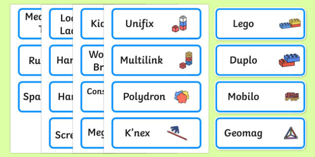 FREE! - 👉 Editable Construction Area Resource Labels (Blue)