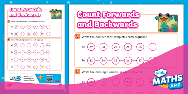 Counting Backwards from 50 PowerPoint - KS1 - Twinkl
