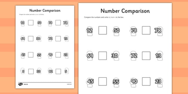The Mitten Number Comparison Worksheets (teacher made)