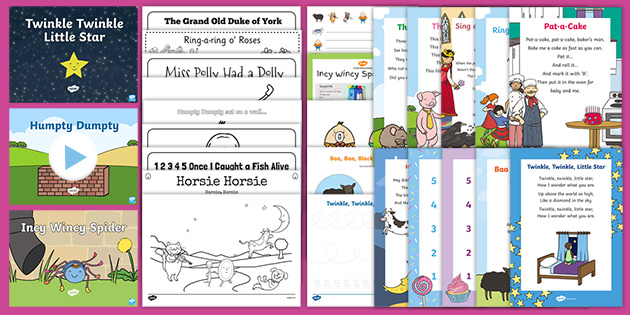 Nursery Rhymes | Printable PDF & Activity Pack | EYFS