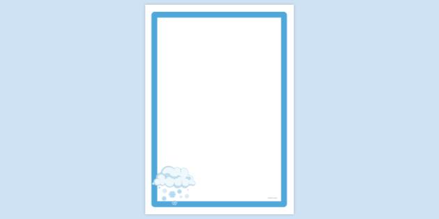 FREE! - Snow Page Border | Page Borders | Twinkl