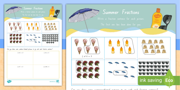 Kiwi Summer Fractions of a Number Activity Sheet