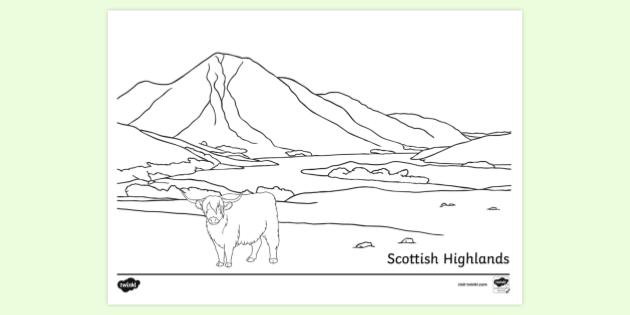 FREE! - Scottish Highlands Colouring Sheet | Colouring Sheet