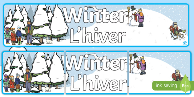 Winter Display Banner English/French - Winter Display Banner
