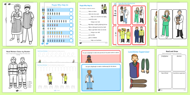 Top Ten People Who Help Us Activity Pack