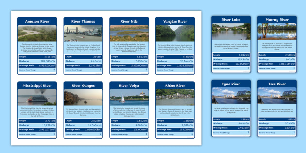 Rivers Card Game (teacher made)