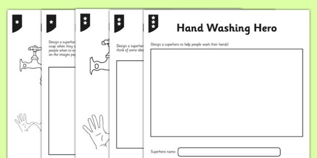 Differentiated Handwashing Hero Worksheet / Activity Sheet