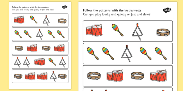 Music Pattern Sheet - music, patterns, musical, music lessons