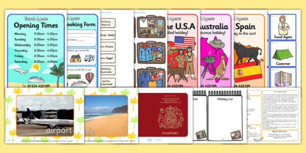 Travel Role Play Prop Box Plan and Resource Pack - ESL Travel Role Play