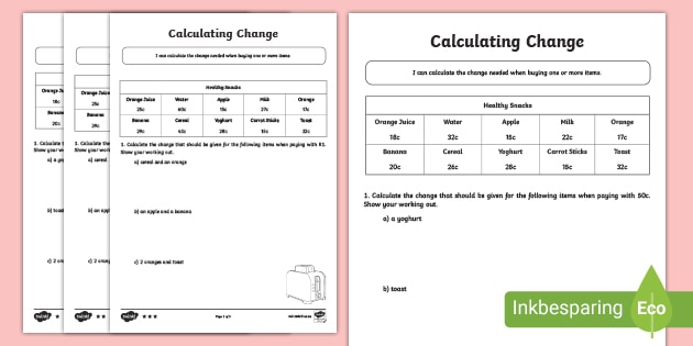 Calculating Change with Rands Assessment