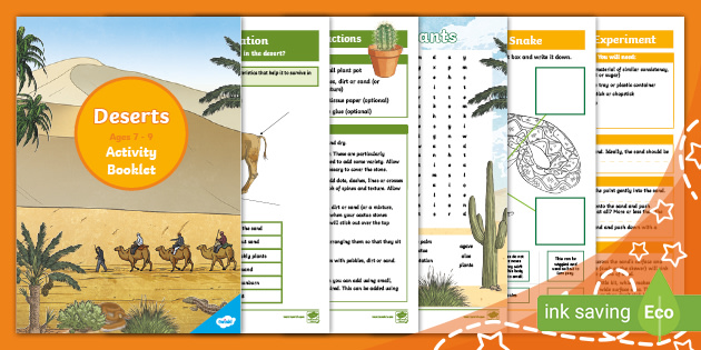 Deserts-Themed Activity Booklet (Ages 7 - 9)