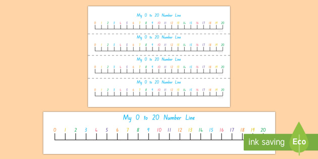 Numbers 0-20 Number Line