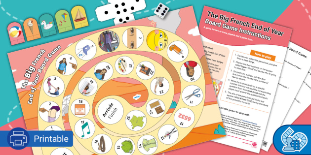 👉 French: Year 5 Revision Board Game (teacher made)