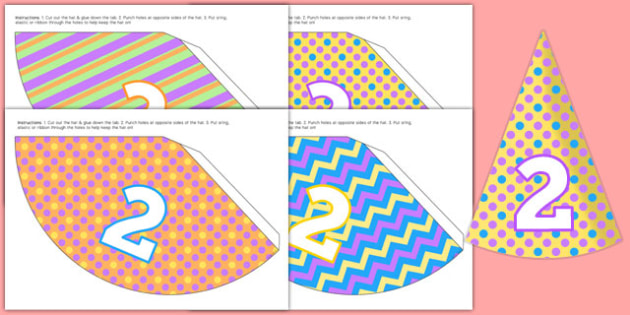 2nd Birthday Party Hats