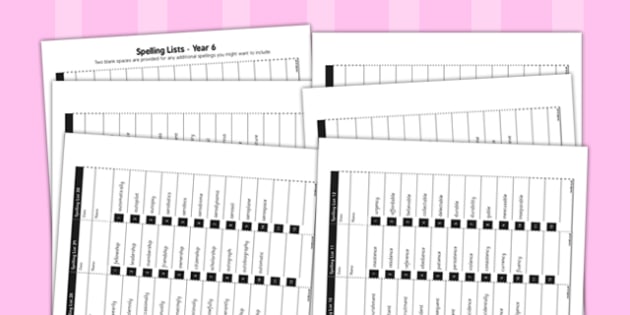 Home Educators Spelling Pack Year 6 (teacher made)