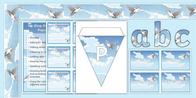 KS2 Peaceful Classroom Display Pack (teacher made)