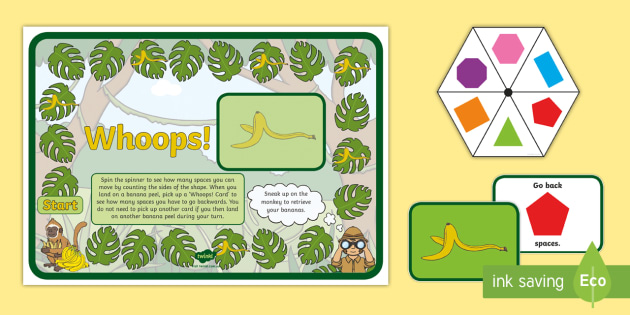 * NEW * Whoops! 2D Shapes Board Game - ACMMG009, ACMMG022, two
