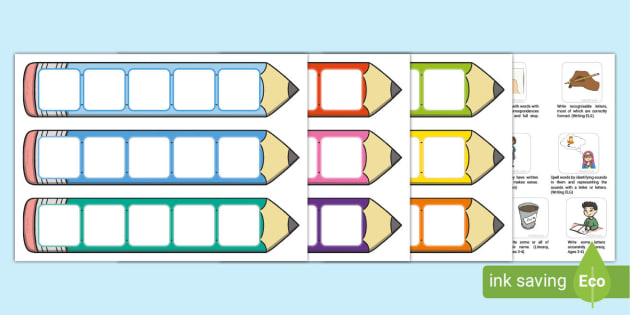 Reception Writing Target Pencil Cards EYFS 2021 | Twinkl