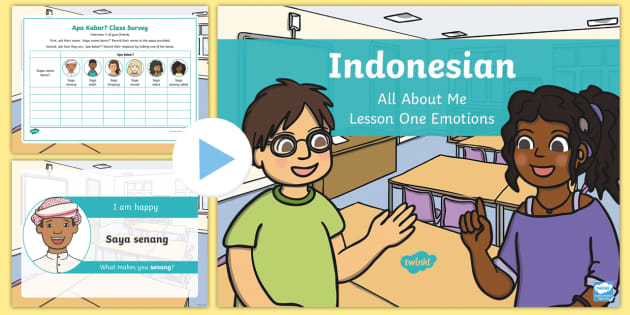 Indonesian All About Me Lesson 1 Emotions PowerPoint