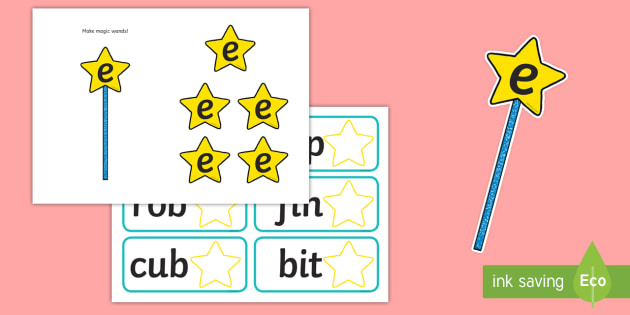 Bossy E Wand Activity (teacher made)