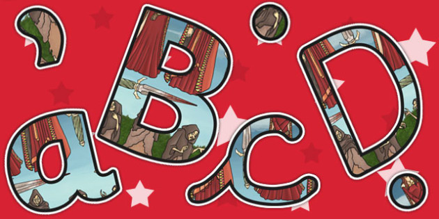 Macbeth Themed Size Editable Display Lettering - shakespeare