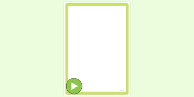 FREE! - Play Button Page Border | Page Borders | Twinkl
