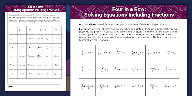 Solving Equations Games | twinkl.com.au